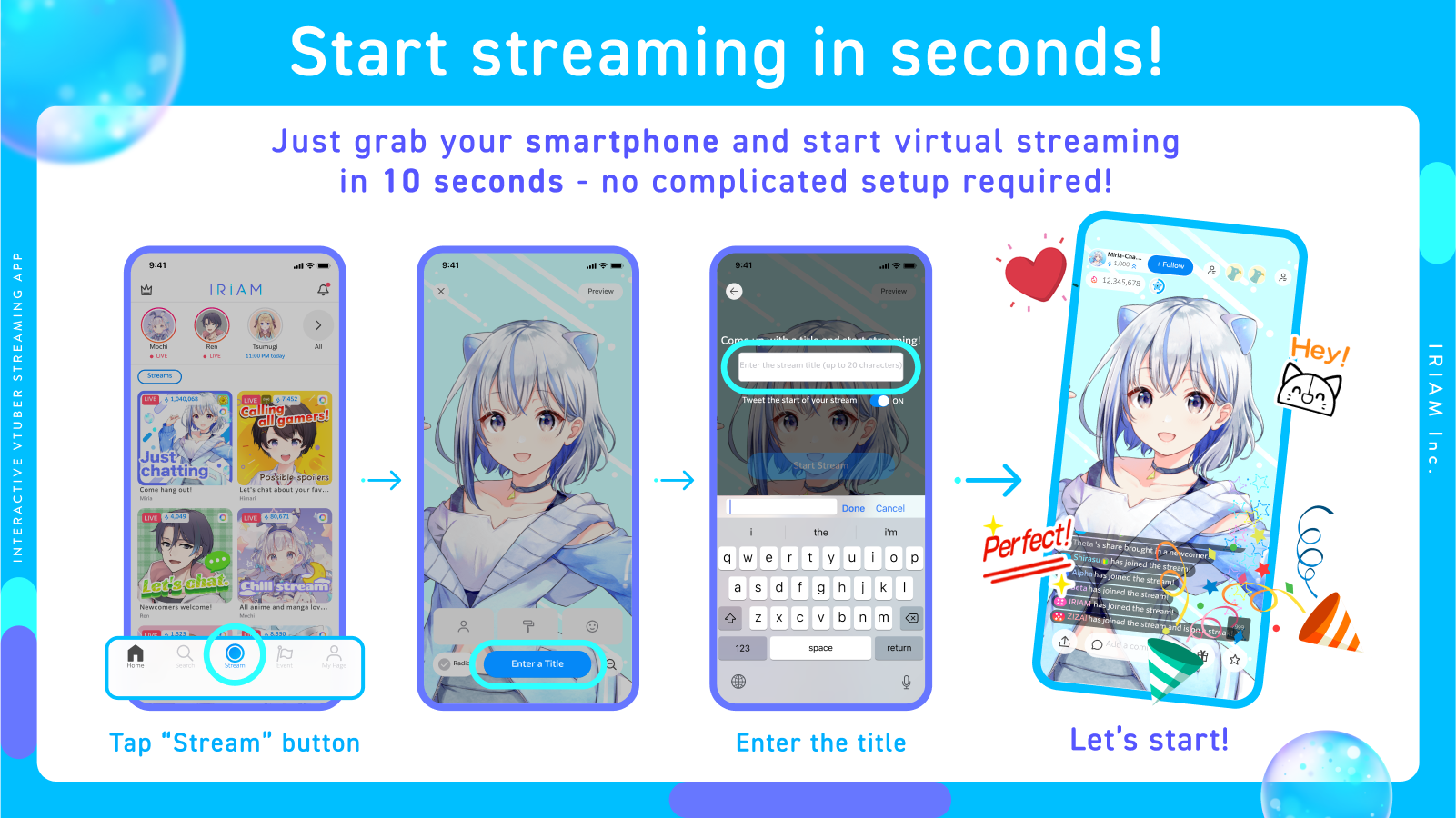 IRIAM US Founding Streamer Application Site